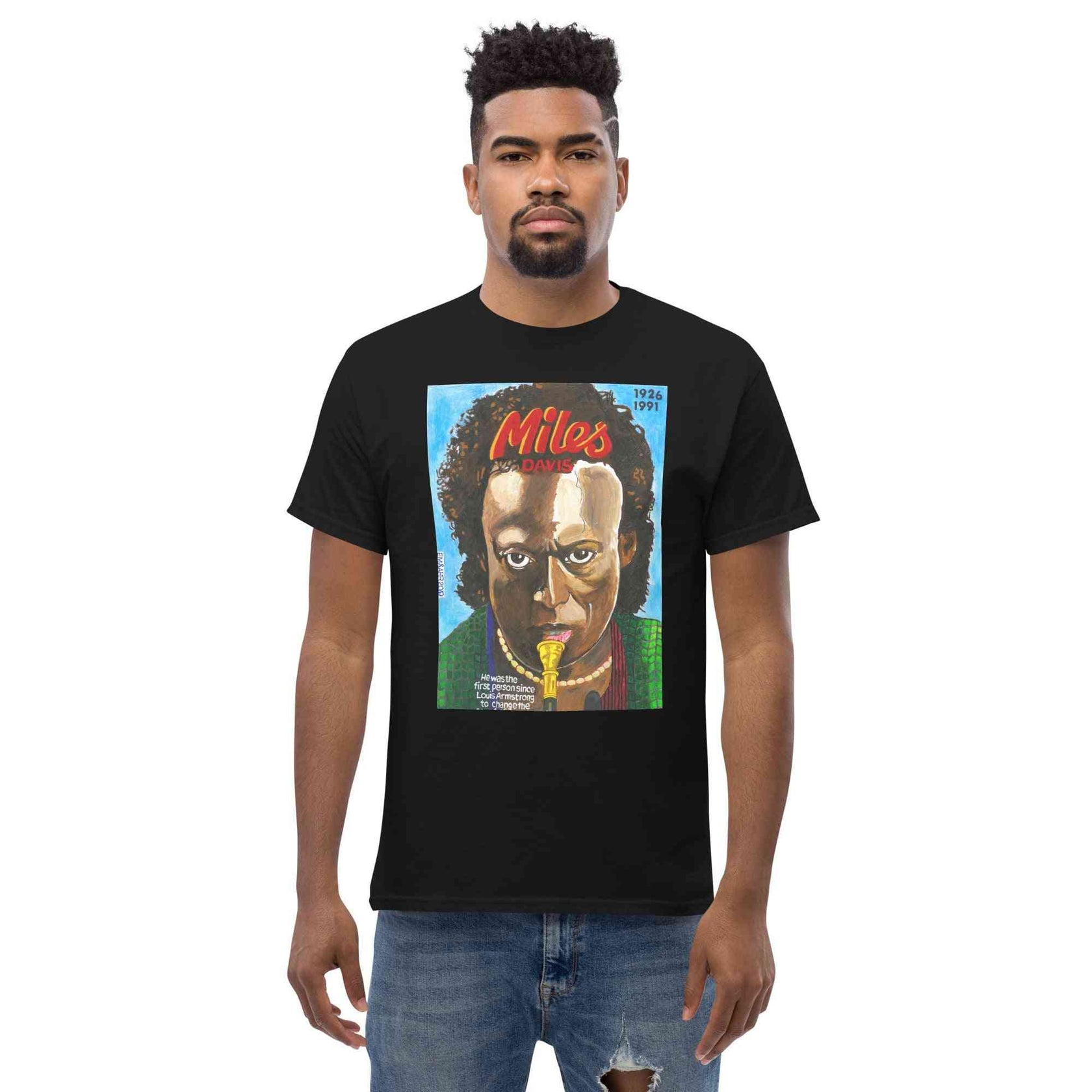 Miles Davis T-Shirt | Portrait Painting - Em & Ahr